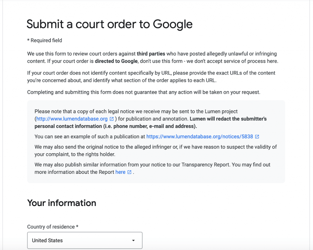 How to Obtain a Court Order to Remove Content From the Internet