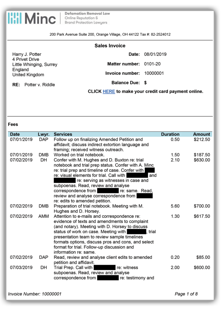 How to Read Your Legal Invoice - Minc Law