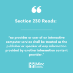 What is Section 230 of the Communications Decency Act?